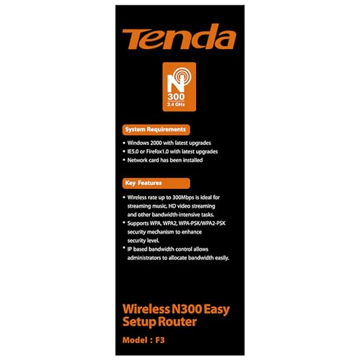 Tenda Wireless WiFi Router (N301)
