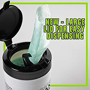 Grip Clean | Heavy Duty Hand Wipes & Cleaning Wipes for Hands, Tool, & Surfaces. Waterless Hand Cleaner For Auto Mechanics & Tool Cleaner Wipes- Citrus Scented Cleansing Wipes Remove Grease, Oil, Paint, Inks & more (72ct)