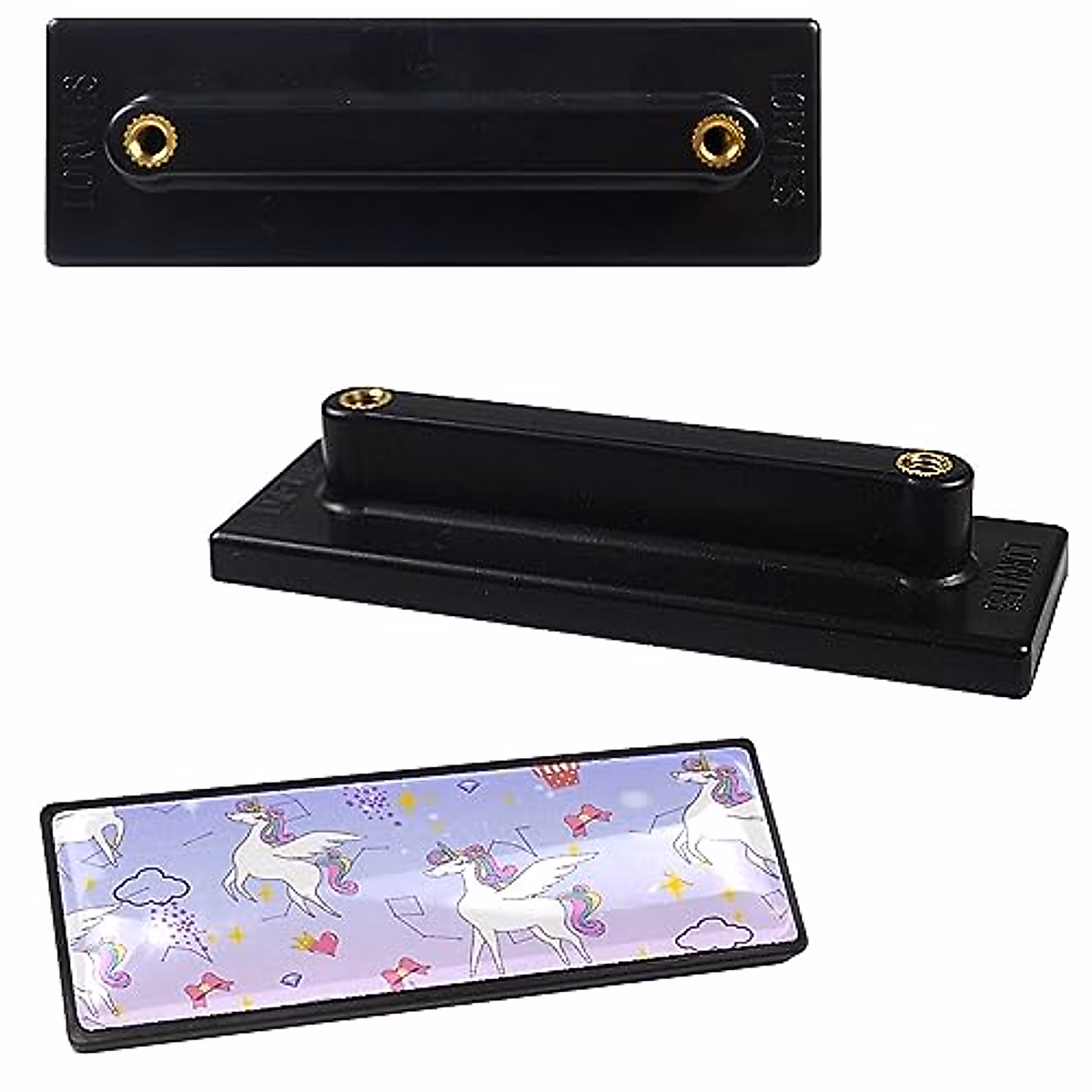 4 Pack 3.6In Double Holes Pulls Handles, Cartoon Unicorn Full Print Decorative Kitchen Cabinet Dresser Drawer Closet Cupboard Door knobs Handles Pulls for Home Bedroom Bathroom