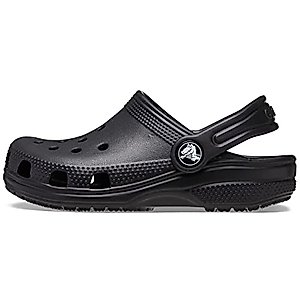 Crocs Unisex-Child Classic Clogs, Black, 4 Big Kid