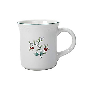 Pfaltzgraff 5072007 Winterberry Holiday 16 Piece Dinnerware Set, Service for 4, White