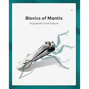 Nail Clippers for Thick Nails, Professional Nail Cutter with Catcher, Medical Grade Stainless Steel, Sharp and Durable Nail Clipper Kit for Men and Women, Bionics Design(Small and Big)