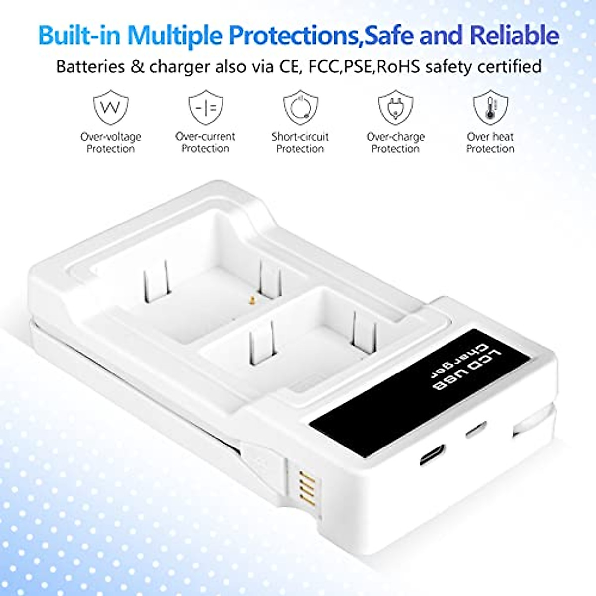 Batteries for Arlo Pro, Arlo Pro 2 (VMA4400), JESSPOW 2-Pack 2580mAh Li-ion Rechargeable Batteries with Charger Station, Battery Replacement ONLY for Arlo Pro/Pro 2 Camera