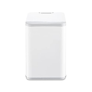 Ninestars DZT-10-35 2.6 Gal / 10L, White Plastic, Square Shape, Motion Sensor Trash Can