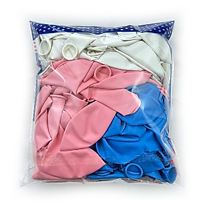 White and light pink and light blue Balloons,100-Pack,12-Inch Latex Balloons,for Baby Shower,Birthday,Boy or Girl Gender Reveal,Party Supplies,Party Decorations