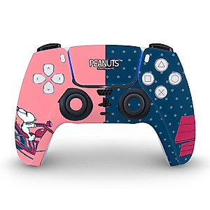 Head Case Designs Officially Licensed Peanuts Snoopy & Woodstock Character Graphics Vinyl Faceplate Gaming Skin Decal Compatible With Sony PlayStation 5 PS5 Digital Console and DualSense Controller