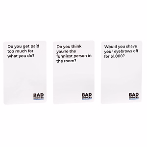 BAD CHOICES Party Game - The Have You Ever? Game - Hilarious Adult Card Game for Fun Parties and Board Games Night with Your Friends