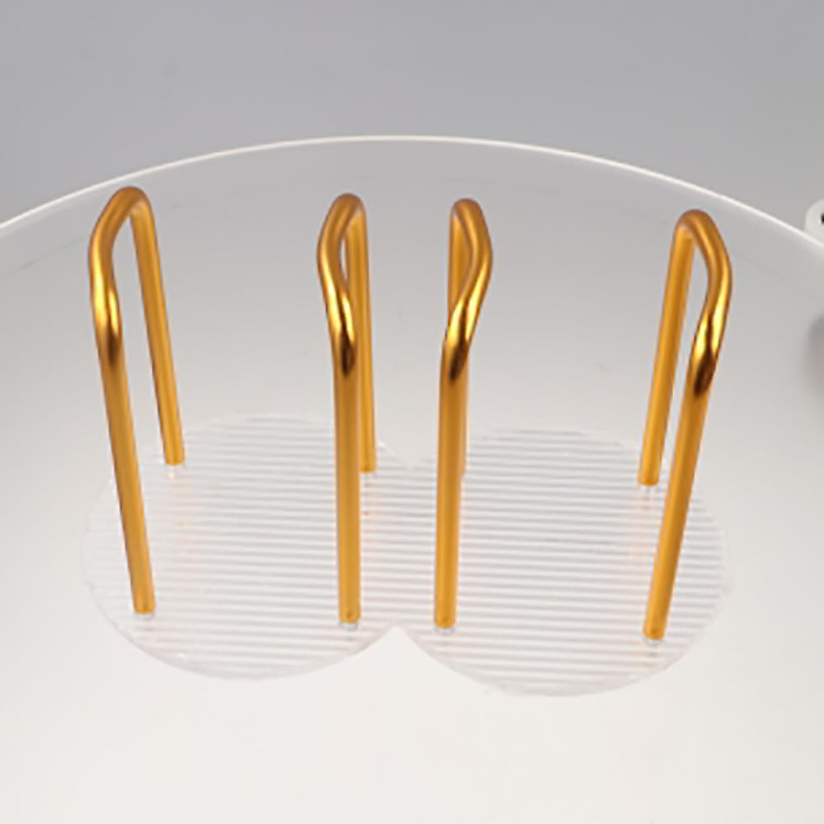 GUEDKIKL Disposable Cup Storage Holder, Acrylic Cup Holder Water Tea Cups Dispenser Rack Shelf with Vertical Stripes Mug Display Stand for Home Office