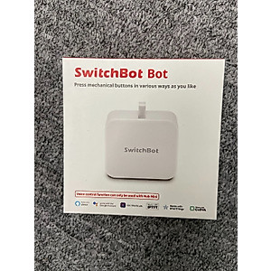 SwitchBot Smart Switch Button Pusher - No Wiring, Bluetooth App or Timer Control, Add SwitchBot Hub Mini to Make it Compatible with Alexa, Google Home, IFTTT (white)
