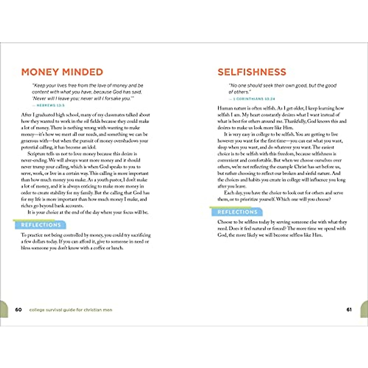 The College Survival Guide for Christian Men: 5-Minute Devotions for Strength, Reflection, and Calm