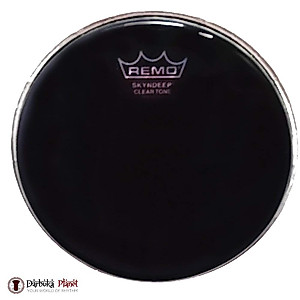 Remo DX-Series Skyndeep Clear Tone Doumbek Darbuka Drumhead - Black Smoke Graphic, 8.75"