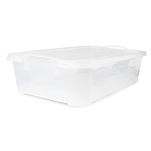 Life Story Clear Stackable Closet & Storage Box 34 Quart Containers, (6 Pack)