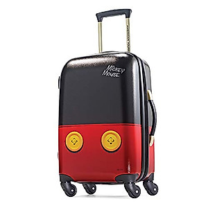 American Tourister Disney Hardside Luggage with Spinner Wheels, Black,Red, Carry-On 21-Inch