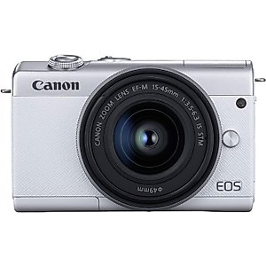 Canon EOS M200 Compact Mirrorless Digital Camera with EF-M 15-45mm Lens, (White) (International Vesrion)