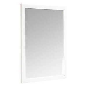 Amazon Basics Rectangular Wall Mount Mirror 20" x 28", Standard Trim, White