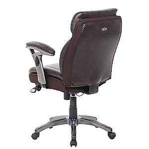 Serta® Smart Layers™ Siena Ergonomic Bonded Leather Mid-Back Manager's Chair, Brown