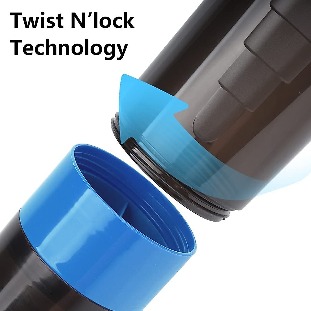Protein Shaker Bottle for Protein Mixes, 17 OZ, Leak Proof ● Easy Clean Up ● BPA Free, Tasteless, Safe Material ● No Blending Ball or Whisk Needed ● Blender Shaker Bottle ● Gym shaker bottle (Blue)