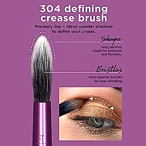 Real Techniques Everyday Eye Essentials Makeup Brush Kit, Eye Makeup Brushes for Eye Liner, Eyeshadow, Brows, & Lashes, Synthetic Bristles, Cruelty-Free & Vegan, 8 Piece Set