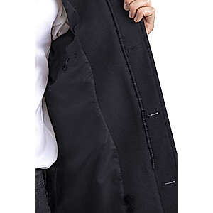 Chaps Men's Long Classic Coat, Dark Navy, 50L