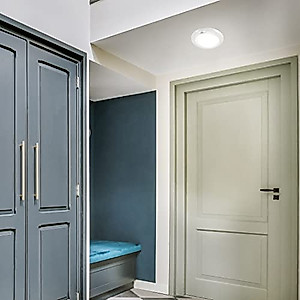 Maxxima 6 in. Round Motion Sensor LED Ceiling Mount Light Fixture - 3000K Warm White, 600 Lumens, Indoor Dome Light, Ideal for Closet, Hallway, or Kitchen Pantry Lighting