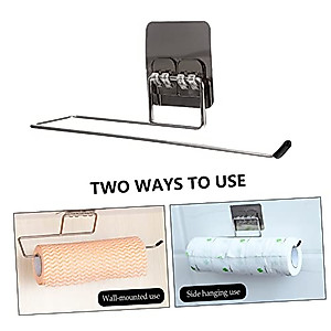 Cabilock 1 Set 4pcs Scouring Pad Paper Towel Holder Towel Rod Hand Towel Holder Paper Holder Towel Holder Stand Paper Towels Holders Toilet Roll Holder Towel Storage Holder Towel Rack