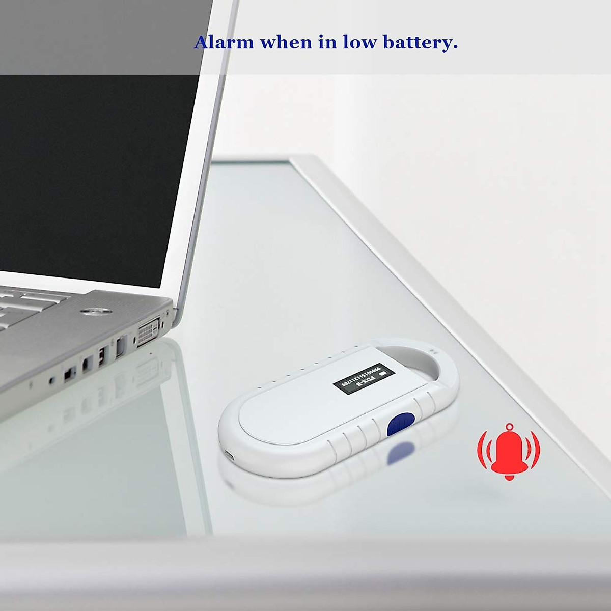 Portable Pet Reader with Backlight Screen, Pet Microchip Scanner Pet RFID Reader Animal Chip Reader for Dogs, FDX-B/ID64 Animal RFID Tag Reader