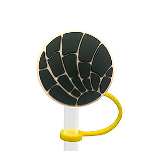 Straw Tip Cover-Reusable Drinking Straw Tips. (CONCHA CHOCOLATE), 2.5CM