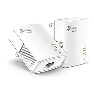 TP-Link Powerline Ethernet Adapter Starter Kit - AV1000 Gigabit Port, Plug&Play, Ethernet Over Power, Nano Size, Ideal for Smart TV, Online Gaming, Wired Connection Only (TL-PA7017 KIT)