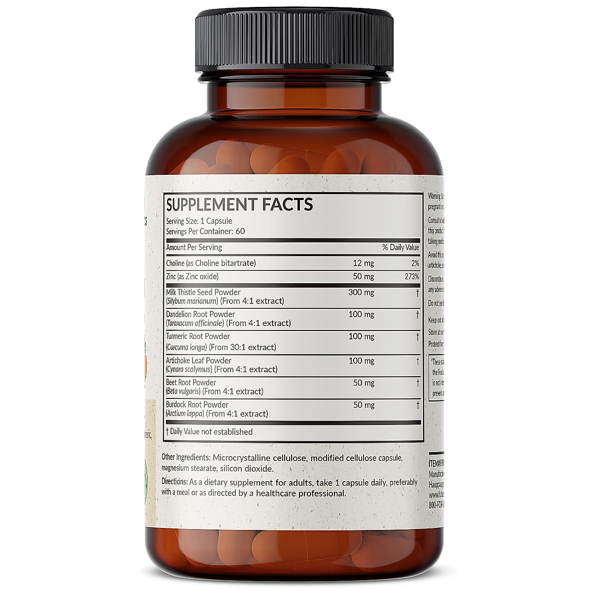 Futurebiotics Liver Detox Advanced Detox & Cleanse Formula Supports Healthy Liver Function with Milk Thistle, Dandelion Root, Turmeric Artichoke Leaf, & More, Non-GMO, 60 Vegetarian Capsules