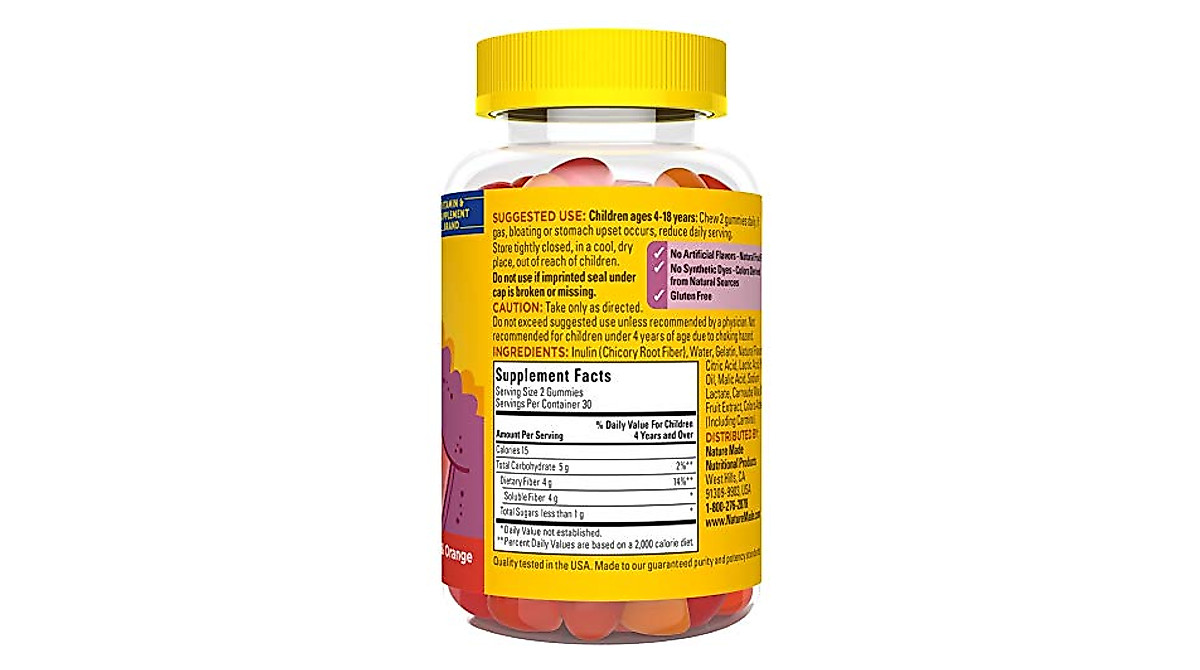 Nature Made Kids First Fiber Gummies for Digestive Health