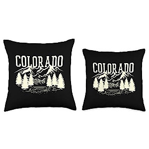 PNMerch Colorado Apparel Gift Camping Hiking Colorado Rocky Mountains Throw Pillow, 16x16, Multicolor