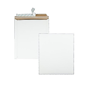 Quality Park Extra-Rigid Fiberboard Photo Document Mailers, Redi-Strip, White, 12.75x15, 25 per box (64019)