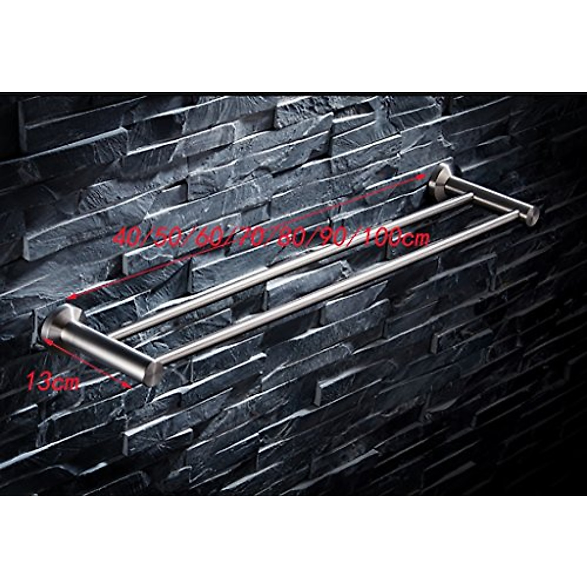 OMOONS Bathroom Towel Bar Double,Towel Rack,Bathroom Shelf/40Cm