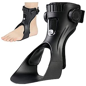KOMWELL Drop Foot Brace Orthosis AFO AFOs Ankle Brace Support With Comfortable Inflatable Airbag for Hemiplegia Stroke Shoes Walking (Left foot, X-Large)