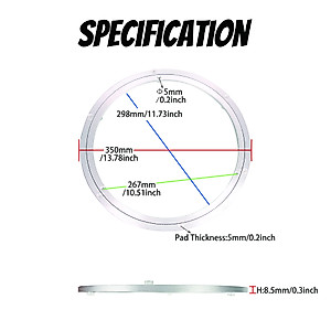 14" 350mm Aluminium Lazy Susan Hardware-Rotating Turntable Bearing Round Swivel Plate