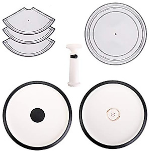 Yesland 2-Tier Lazy Susan Turntable with Large Bin and 3 Dividers, 11'' Height Adjustable Cabinet and Spice Rack Organize for Kitchen Pantry Snack Fruit Makeup(Black)