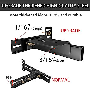 Ogonbrick Headboard Brackets - Universal Headboard Brackets for Metal Bed Frame Adjustable Bed Headboard Wall Mounting Brackets Footboard Extension Kit Fit for Twin Full Queen King Size Bed Black