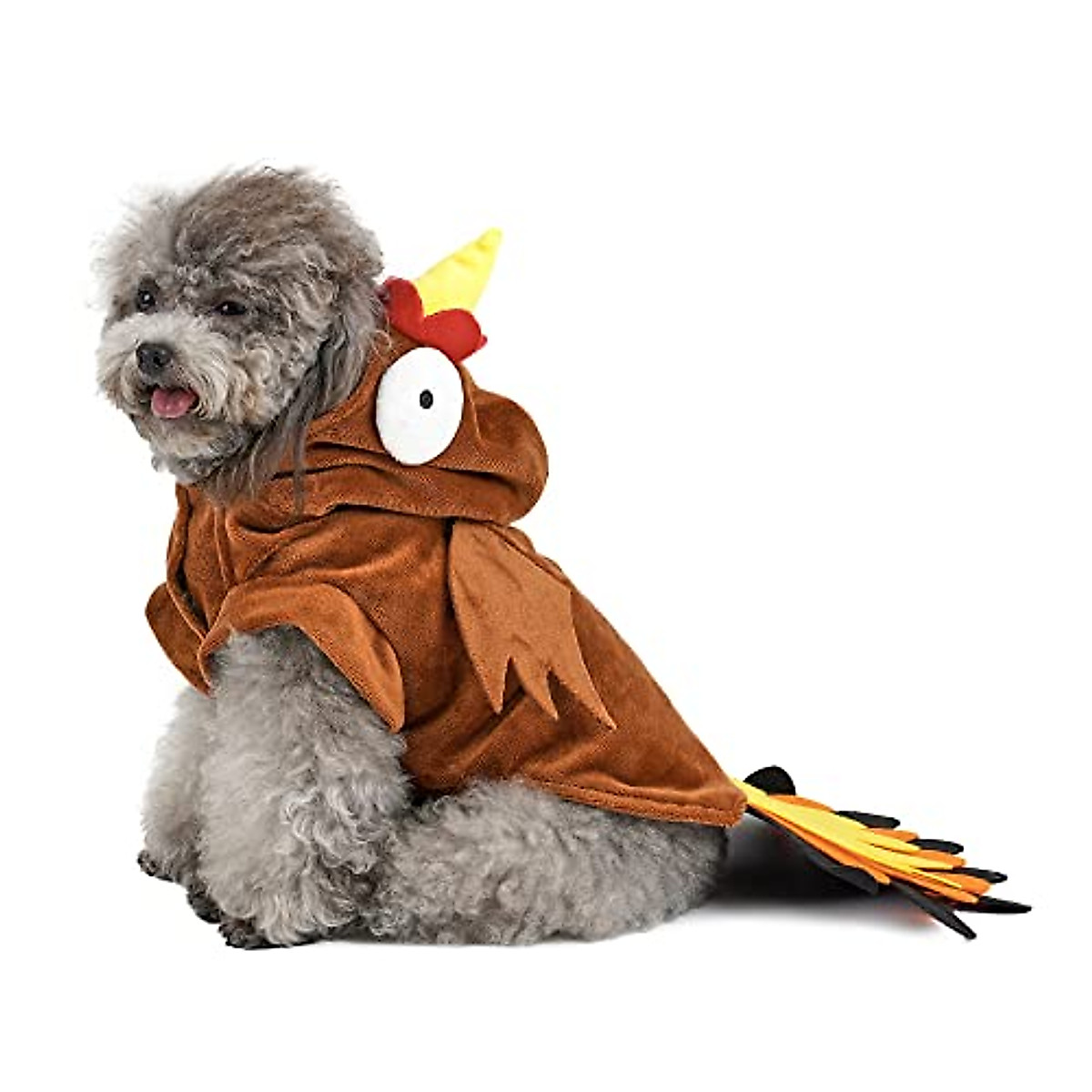Mogoko Turkey Dog Costumes, Cute Pet Halloween Cosplay Jumpsuit with Hat, Adorable Magician Costume, Apparels Warm Outfits Clothes