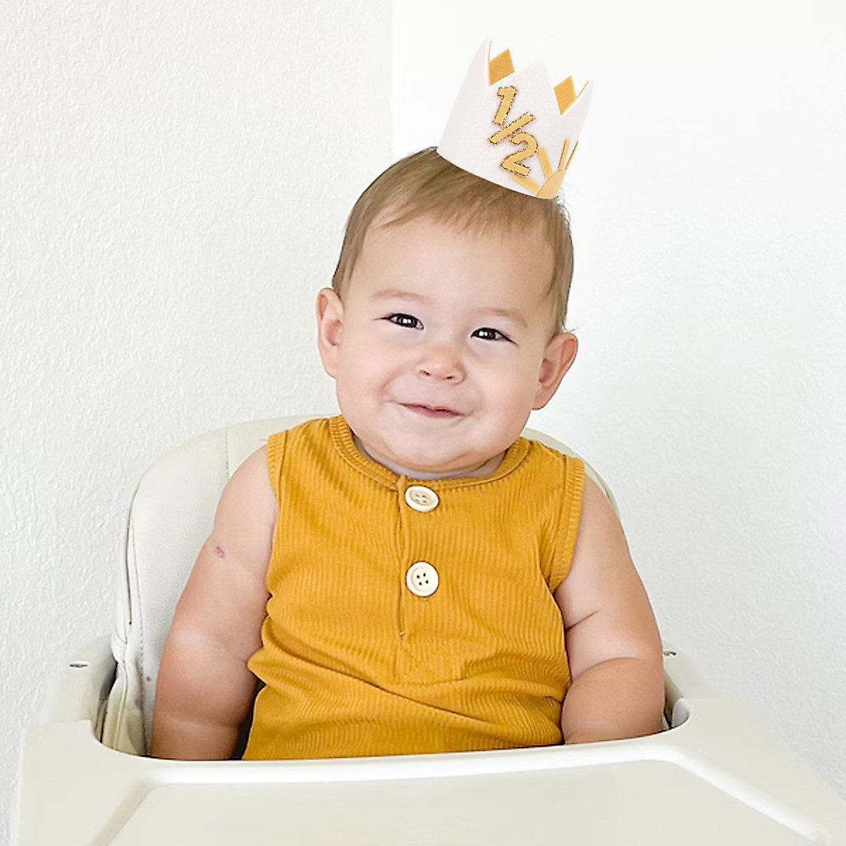 Rpvod Sun Half Birthday Crown Hat - 1/2 Trip Around The Sun for Baby Party Hat, Summer Themed Party Decor, You Are My Sunshine Props for Photos