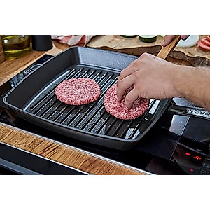 Staub American Grill Pan Cast Iron Suitable for Induction Cookers 30 cm Black