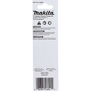 Makita A-96849 Impactx #1 Square Recess 3-1/2″ Power Bit
