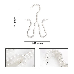 4 Pack Pearl Shoes Hanger Plastic Elegant Shoes Drying Rack Faux Pearl Beaded Shoe Display Closet Organizer Storage for Adults Men Women