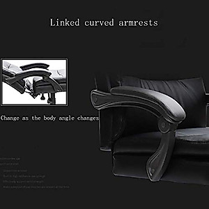 XXXDXDP High Back Office Chair Executive Desk Chair with Padded Armrests,Adjustable Ergonomic Swivel Task Chair with Lumbar Support (Color :Black or Brown) (Color : D)