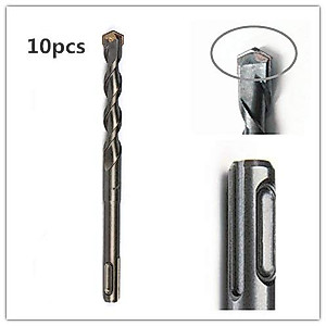 10PCS, 5/32" x 7" SDS Plus Hex Rotary Hammer Drill Bits for Concrete Screw, Rotary Drill Bit 5/32, SDS Plus Bits