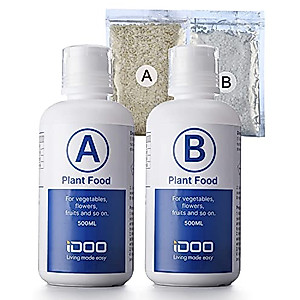 iDOO Plant Food 70 oz (2 Liter), All-Purpose Water Soluble A & B Nutrients, Liquid Concentrated Hydro Garden Fertilizer for Hydroponics System, Indoor Potted House Plants, Flowers, Vegetable