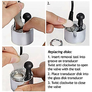 JHEUAYK 3D Atomization Fireplace Movement Humidifier Single Head Atomizer, Electric Fire Transducer Glass Disk for DIMPLEX M-011B M011B Heater for Optimyst