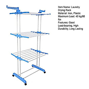 Large Clothes Drying Rack,Oversized 4-Tier(66.14&quot; High) Foldable Stainless Steel Drying Rack Clothing,Clothes Drying Rack Outdoor for Drying Clothes, Bed Covers, Shoes, Sofa Covers (Grey)