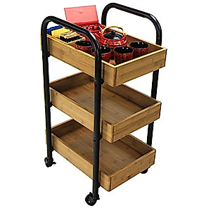 Oceanstar 3SC1675 Portable 3 Removable Trays Storage Cart