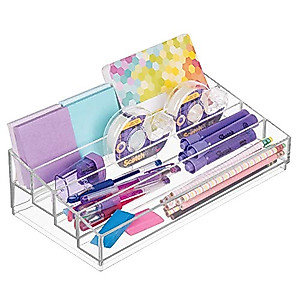 iDesign Tiered Cosmetics & Nail Polish Organizer, The Clarity Collection – 12.75 IN X 6.5IN X 3.75 IN, Clear