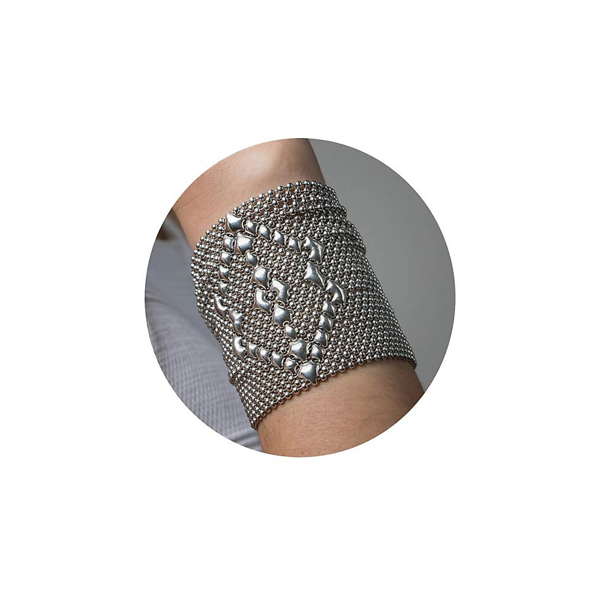 B50-AS Antique Silver Bracelet - Liquid Metal by Sergio Gutierrez (7.75)